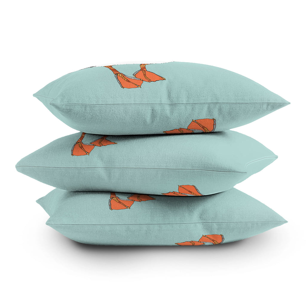 Puffin 2 Throw Pillow Casey Rogers