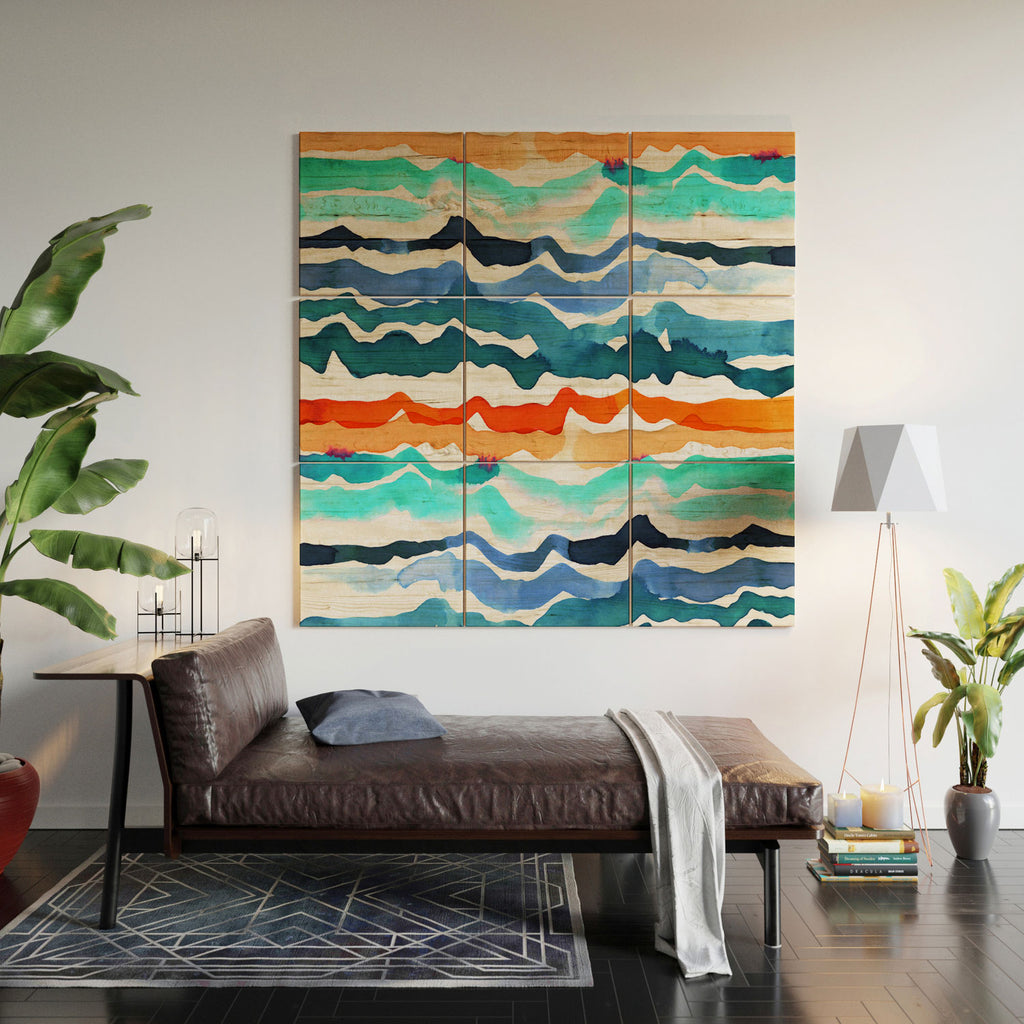 Beach Waves Wood Wall Mural Cayenablanca