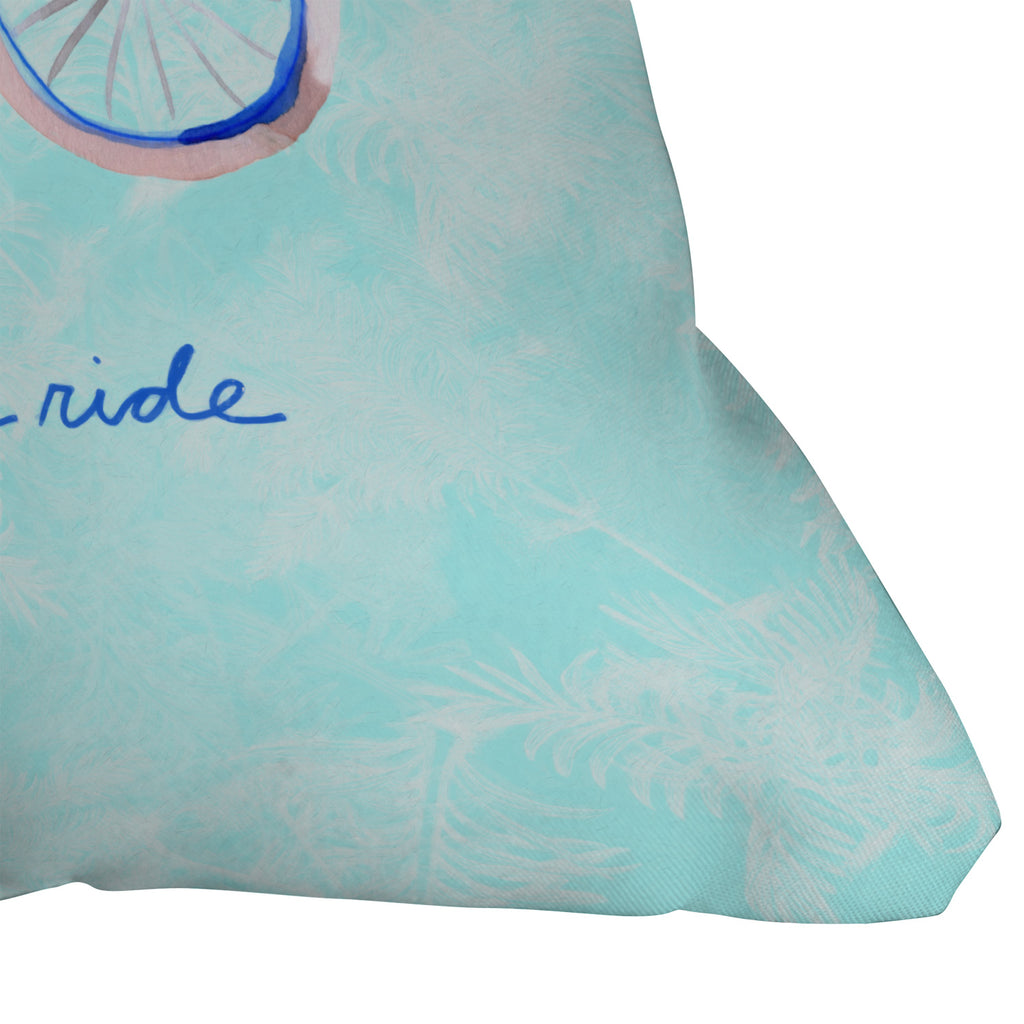 Enjoy Your Ride Throw Pillow Cayenablanca