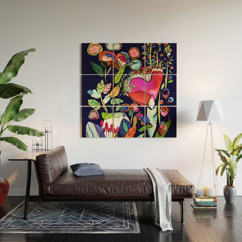 Floral Dreams Wood Wall Mural Cayenablanca