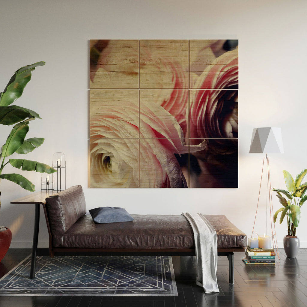 Ranunculus Pop Wood Wall Mural Chelsea Victoria