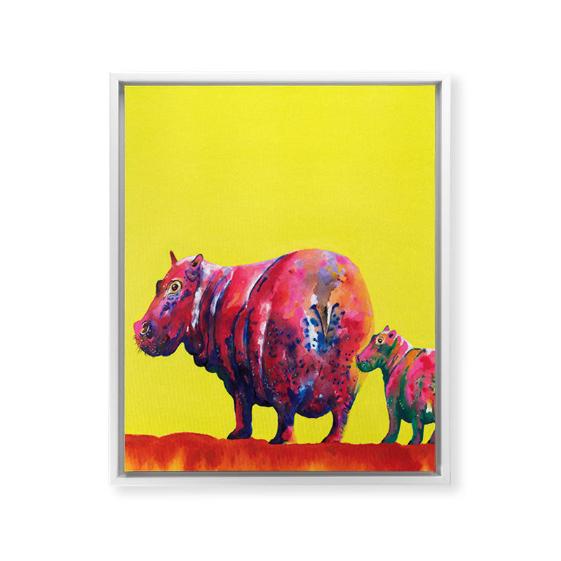 Habanero Hippopotamus On Lemon Meringue Art Canvas Clara Nilles