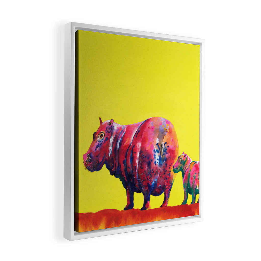 Habanero Hippopotamus On Lemon Meringue Art Canvas Clara Nilles