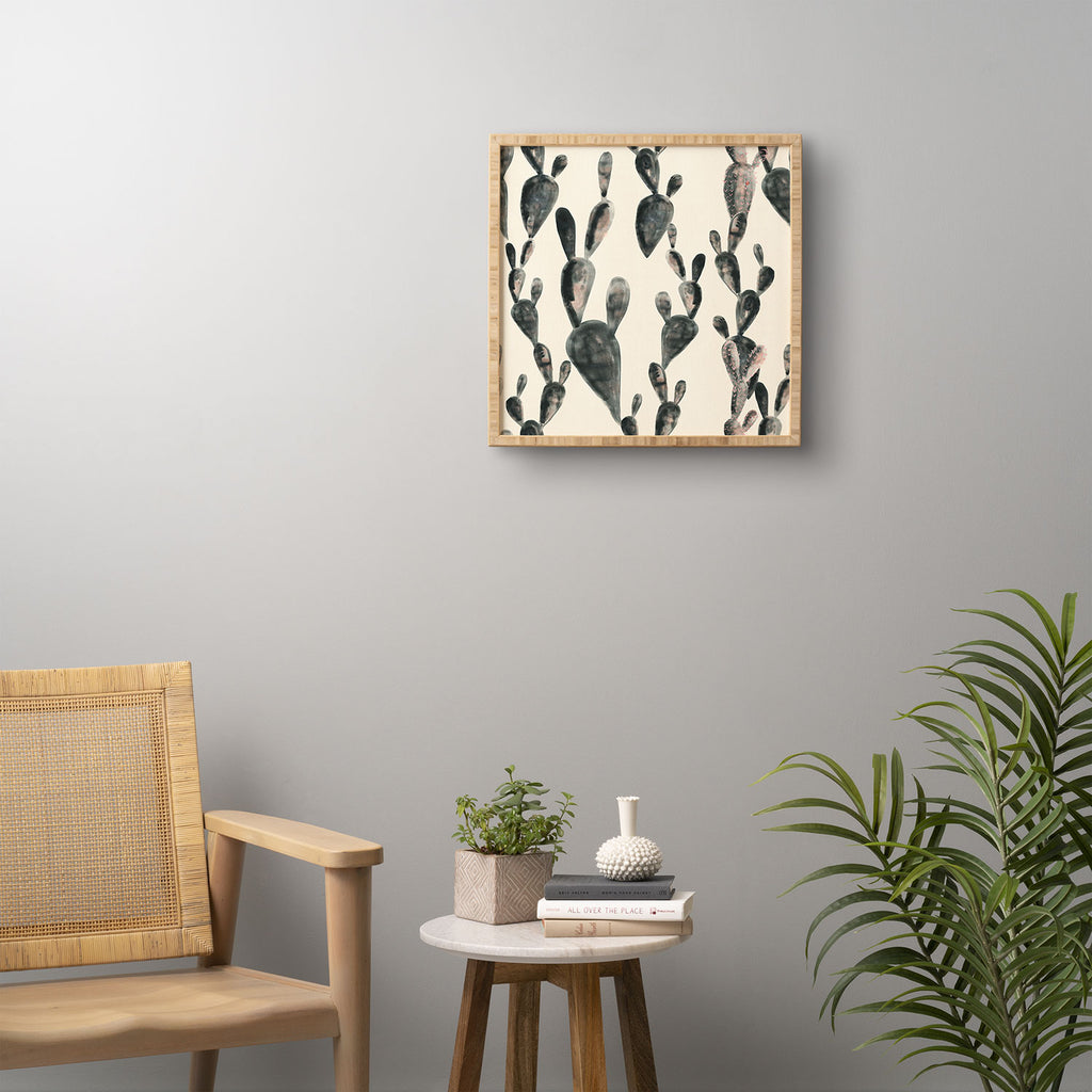 Midnight Cacti Framed Wall Art Dash And Ash