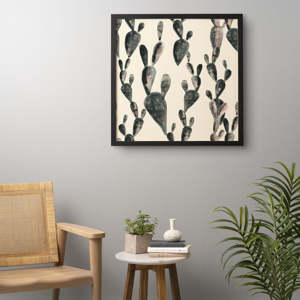 Midnight Cacti Framed Wall Art Dash And Ash