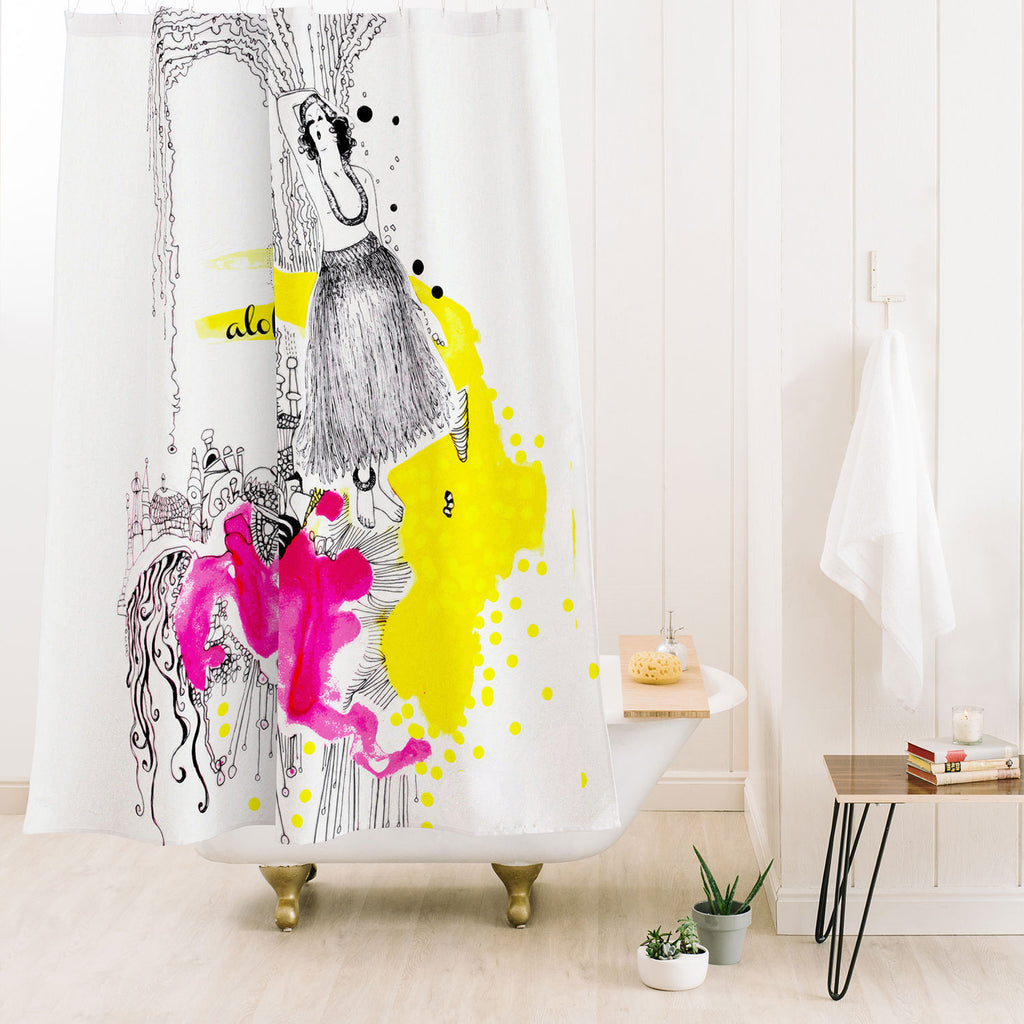 Aloha Ink Shower Curtain Deb Haugen