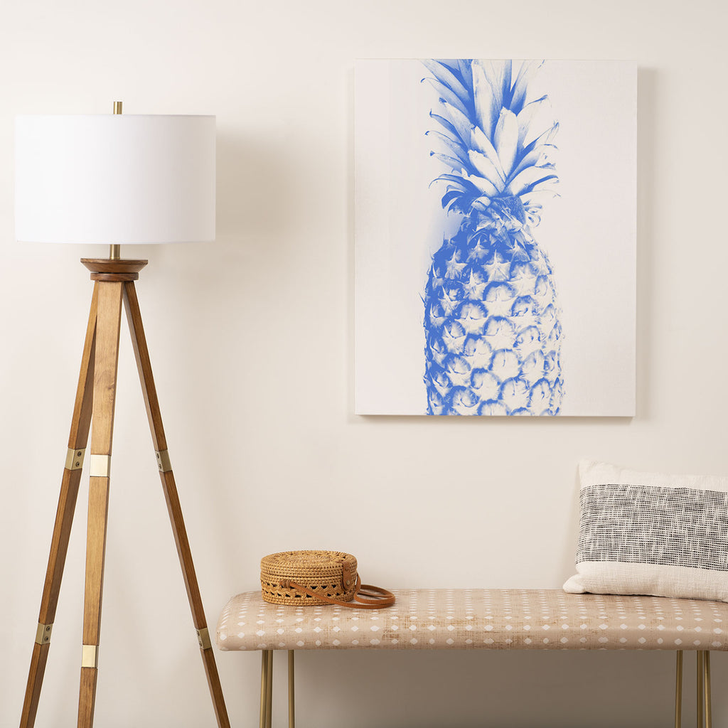 Blu Pineapple Art Canvas Deb Haugen