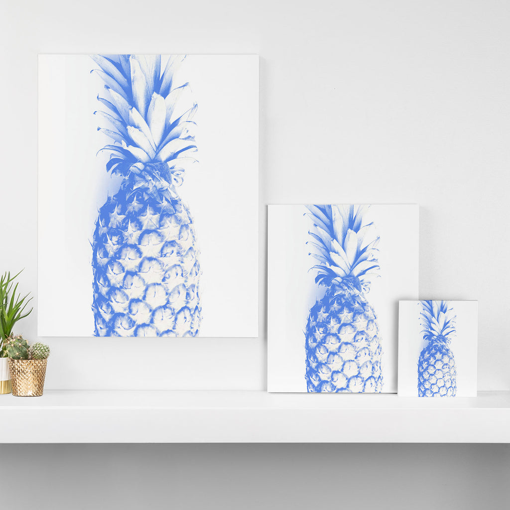Blu Pineapple Art Canvas Deb Haugen