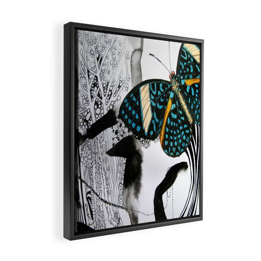 Ink Black Butterfly Art Canvas Deb Haugen