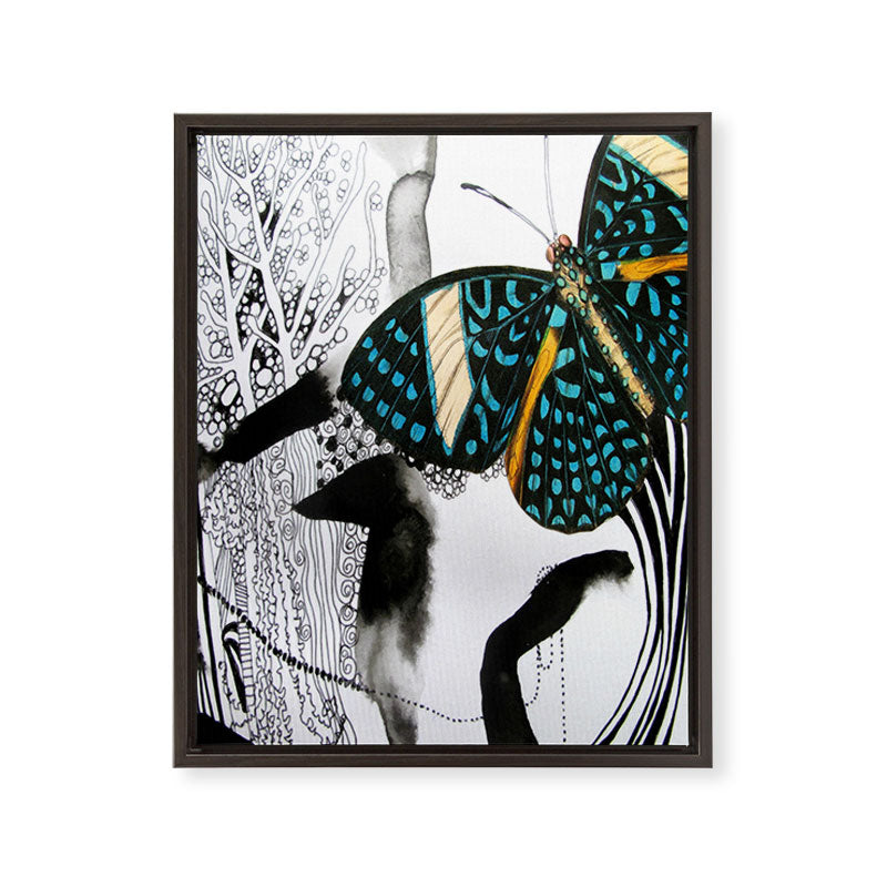 Ink Black Butterfly Art Canvas Deb Haugen
