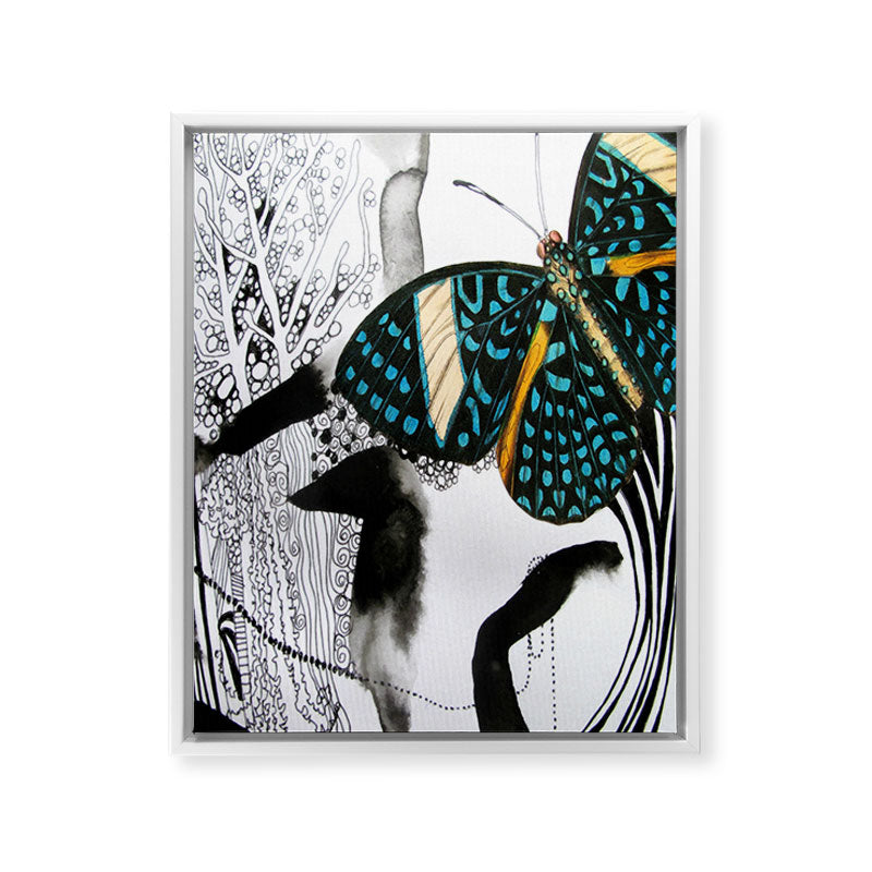 Ink Black Butterfly Art Canvas Deb Haugen