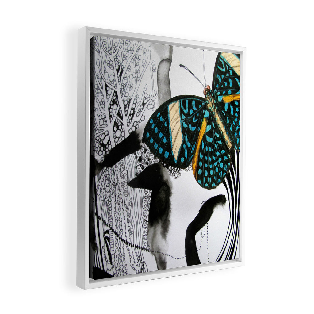 Ink Black Butterfly Art Canvas Deb Haugen