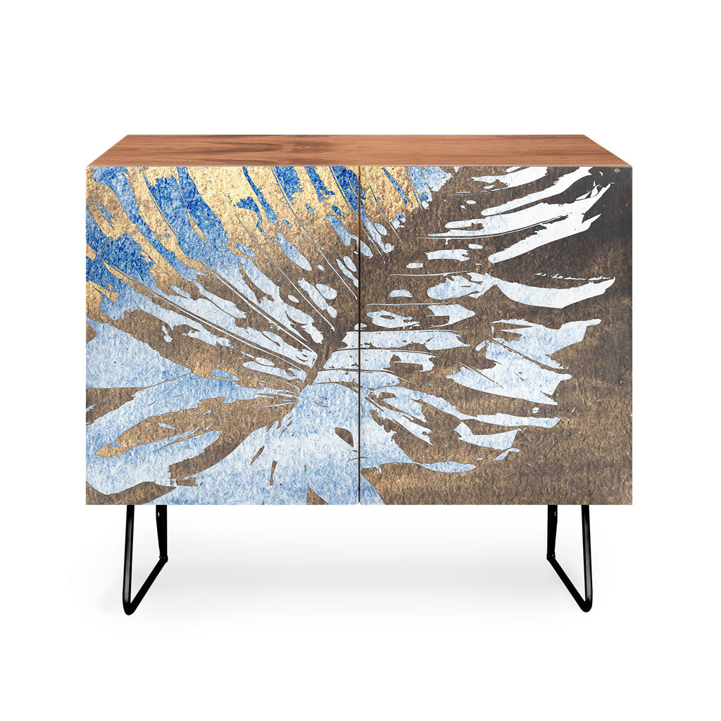 Monstera Gold Credenza Deb Haugen