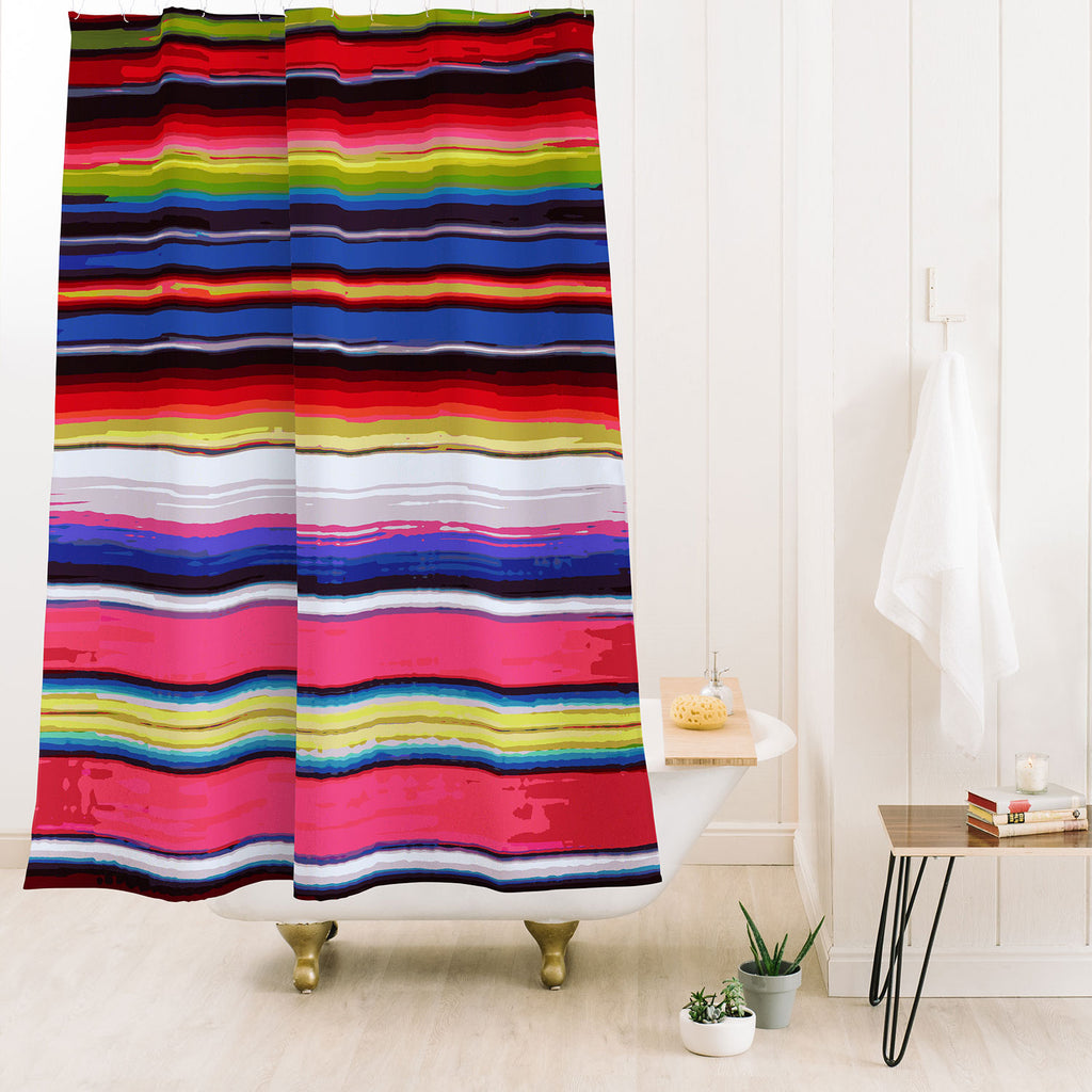Surf Serape Shower Curtain Deb Haugen
