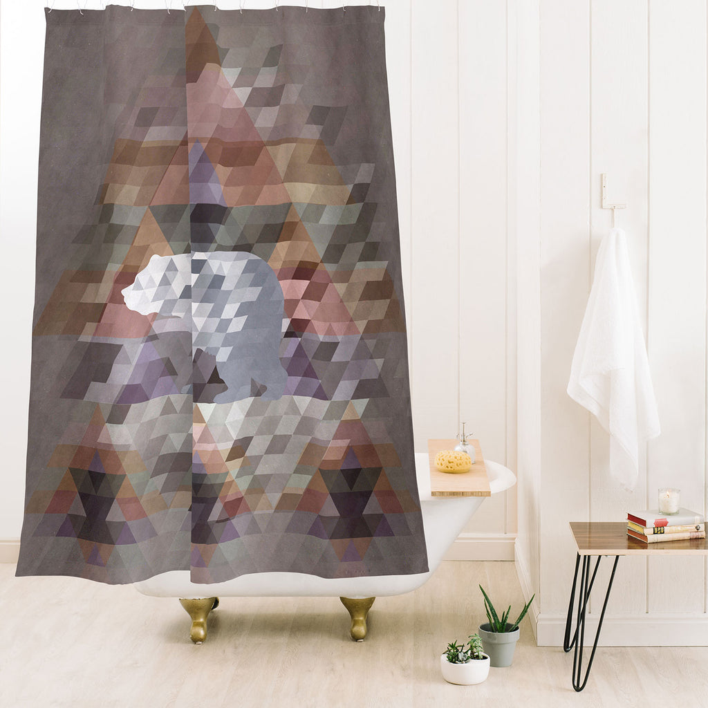 Digi Bear Shower Curtain Deniz Ercelebi