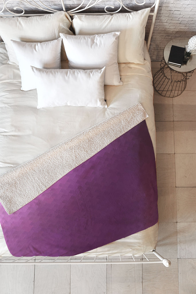 Fuschia Fleece Throw Blanket Deniz Ercelebi