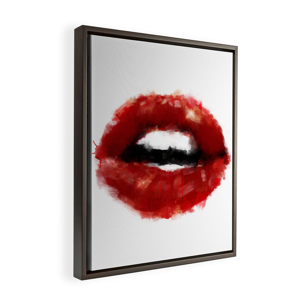 Red Lips Art Canvas Deniz Ercelebi