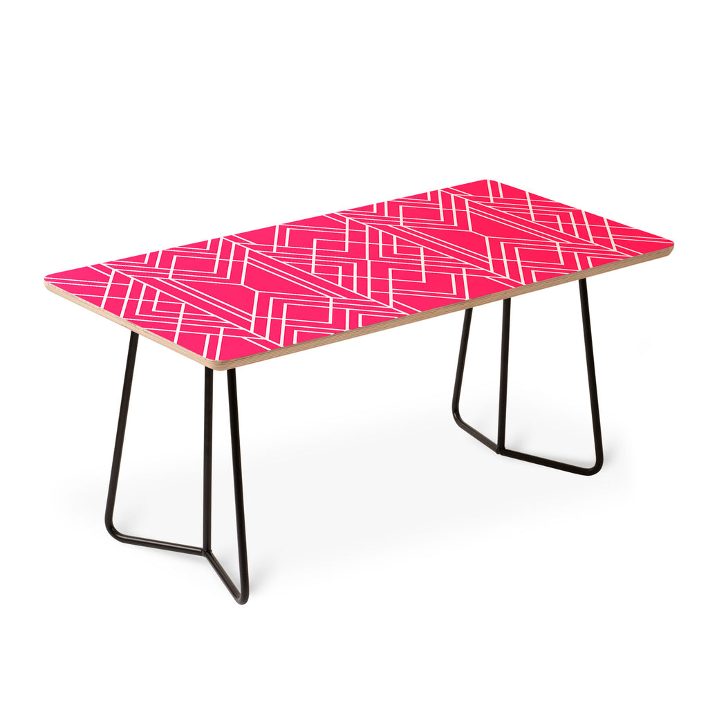 Art Deco Hot Pink Coffee Table Elisabeth Fredriksson
