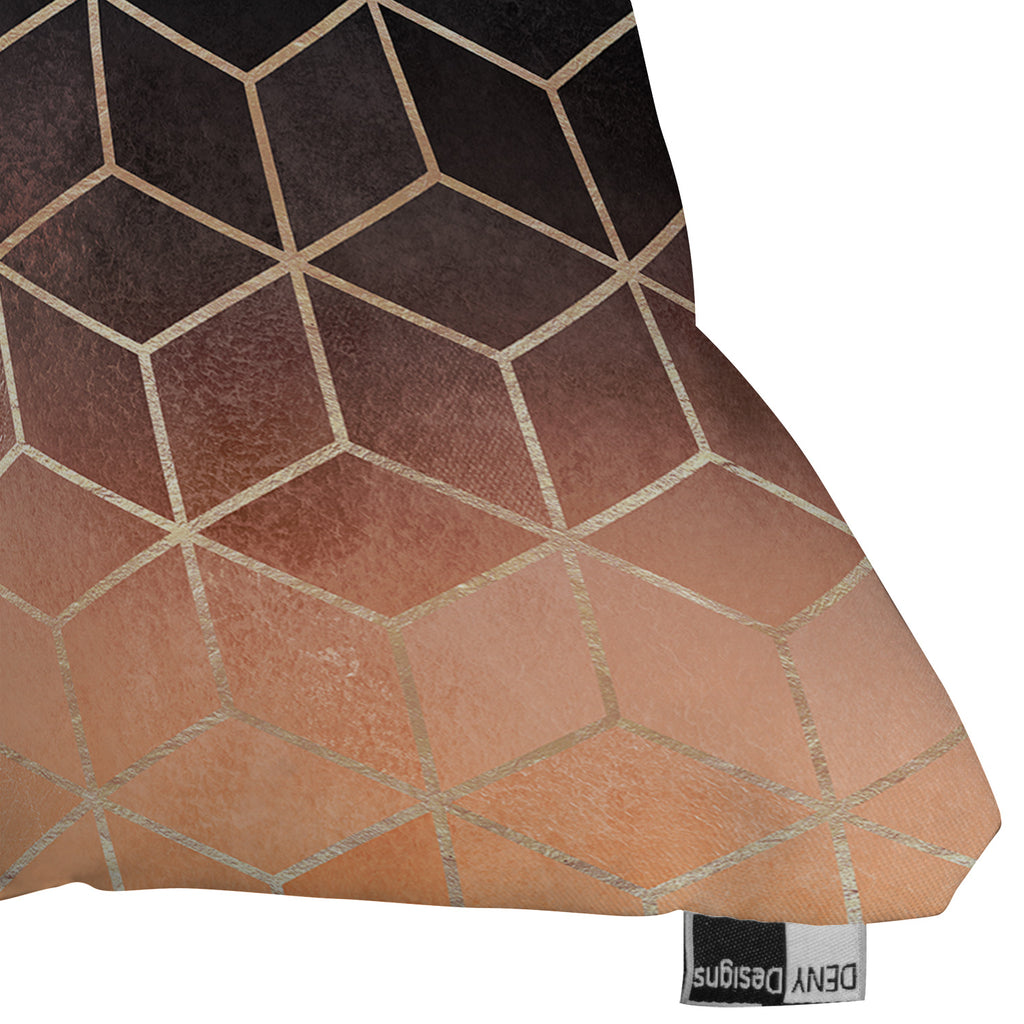 Ombre Cubes Throw Pillow Elisabeth Fredriksson