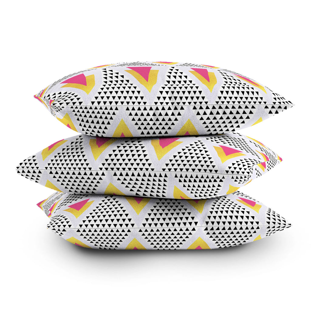 Triangles In Triangles Throw Pillow Elisabeth Fredriksson