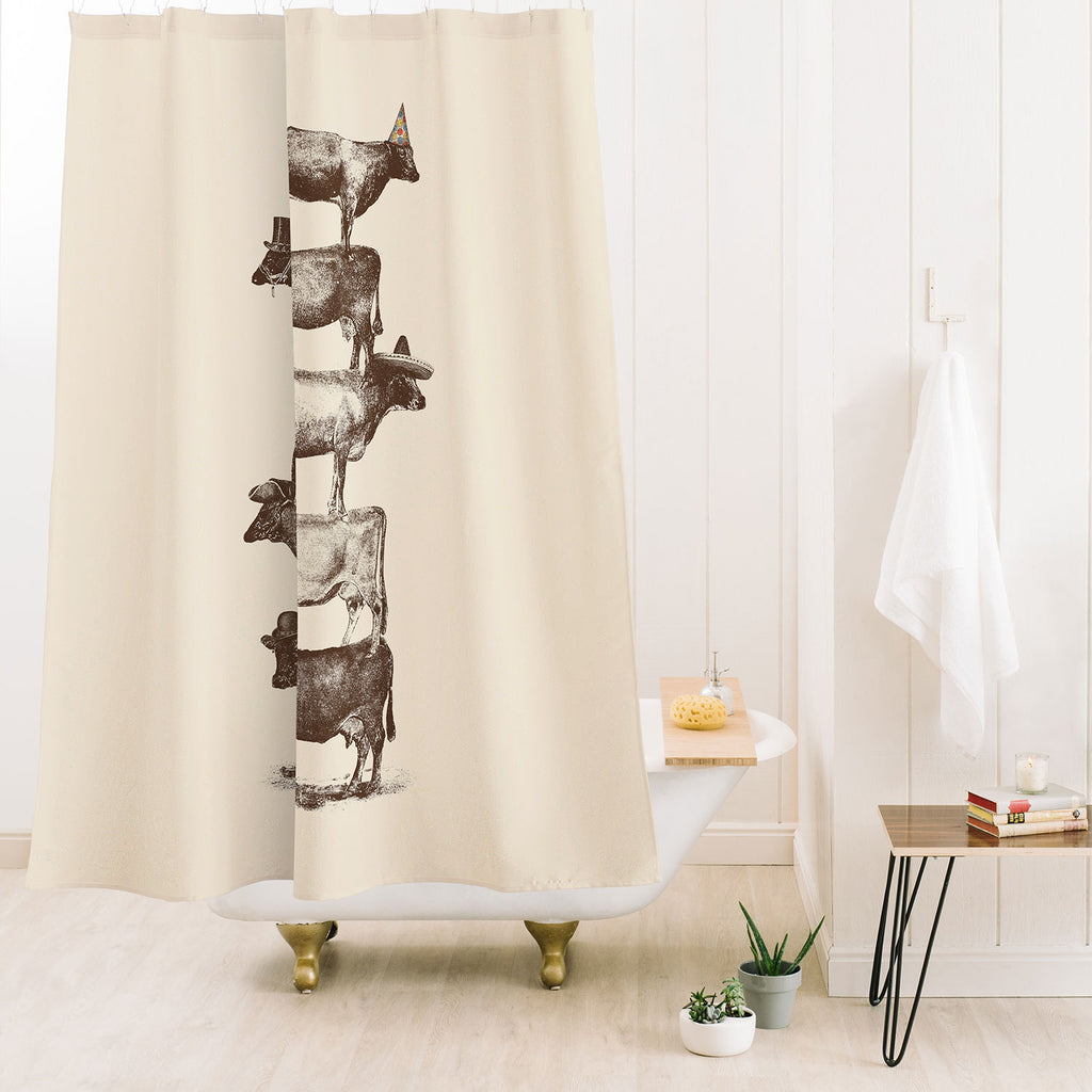 Cow Cow Nuts Shower Curtain Florent Bodart