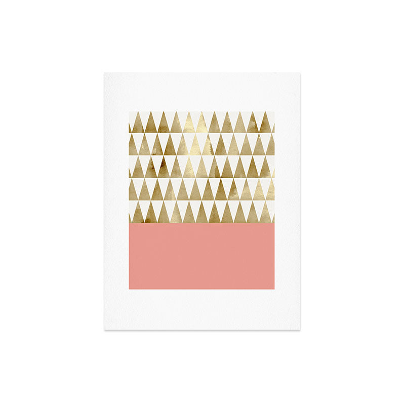 Gold Triangles Art Print Georgiana Paraschiv