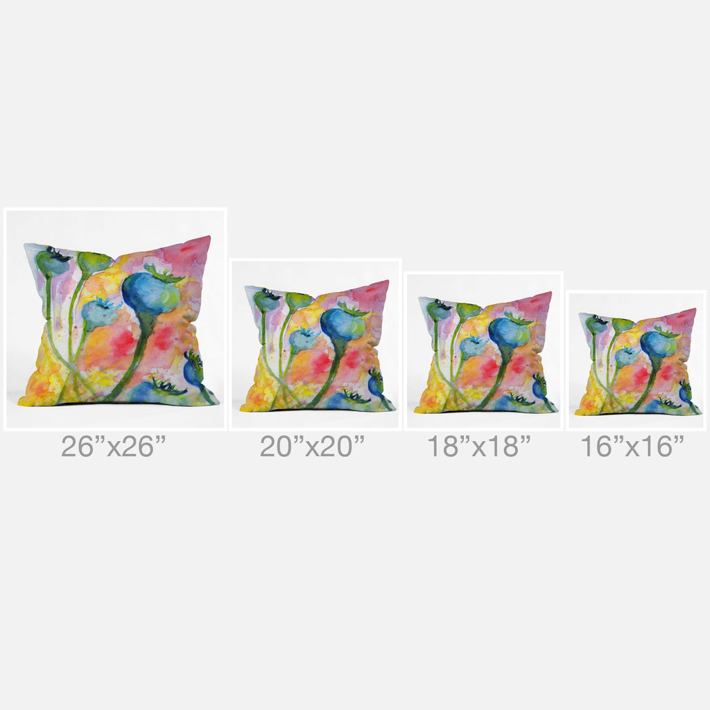 Poppy Pods Throw Pillow Ginette Fine Art