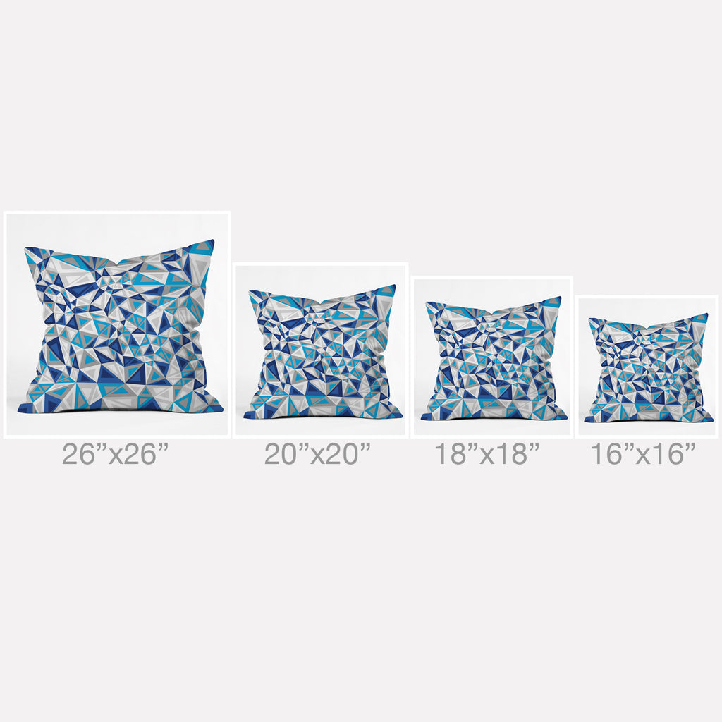 Triad Illusion Iced Throw Pillow Gneural