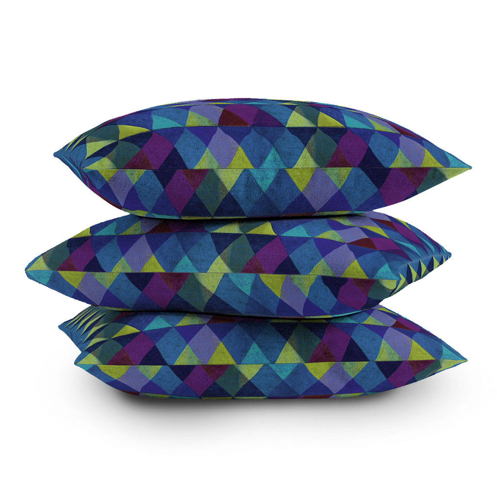 Scaled Triangles 3 Throw Pillow Hadley Hutton