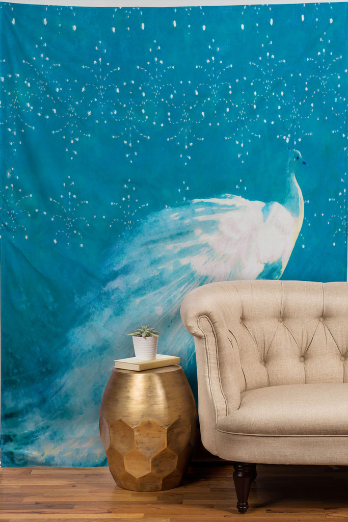 Starry Night Peacock Tapestry Hadley Hutton