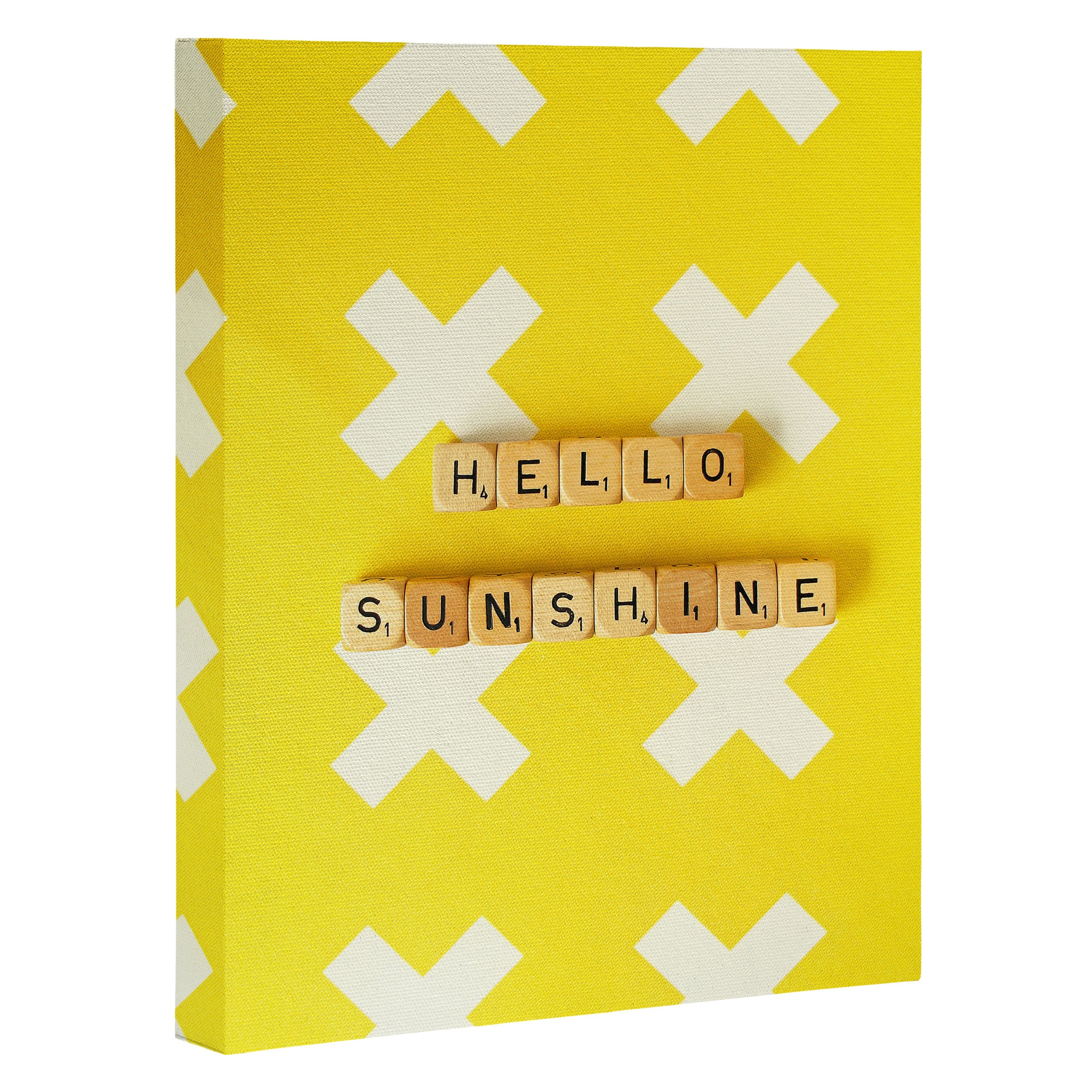 Hello Sunshine Scrabble Art Canvas Happee Monkee