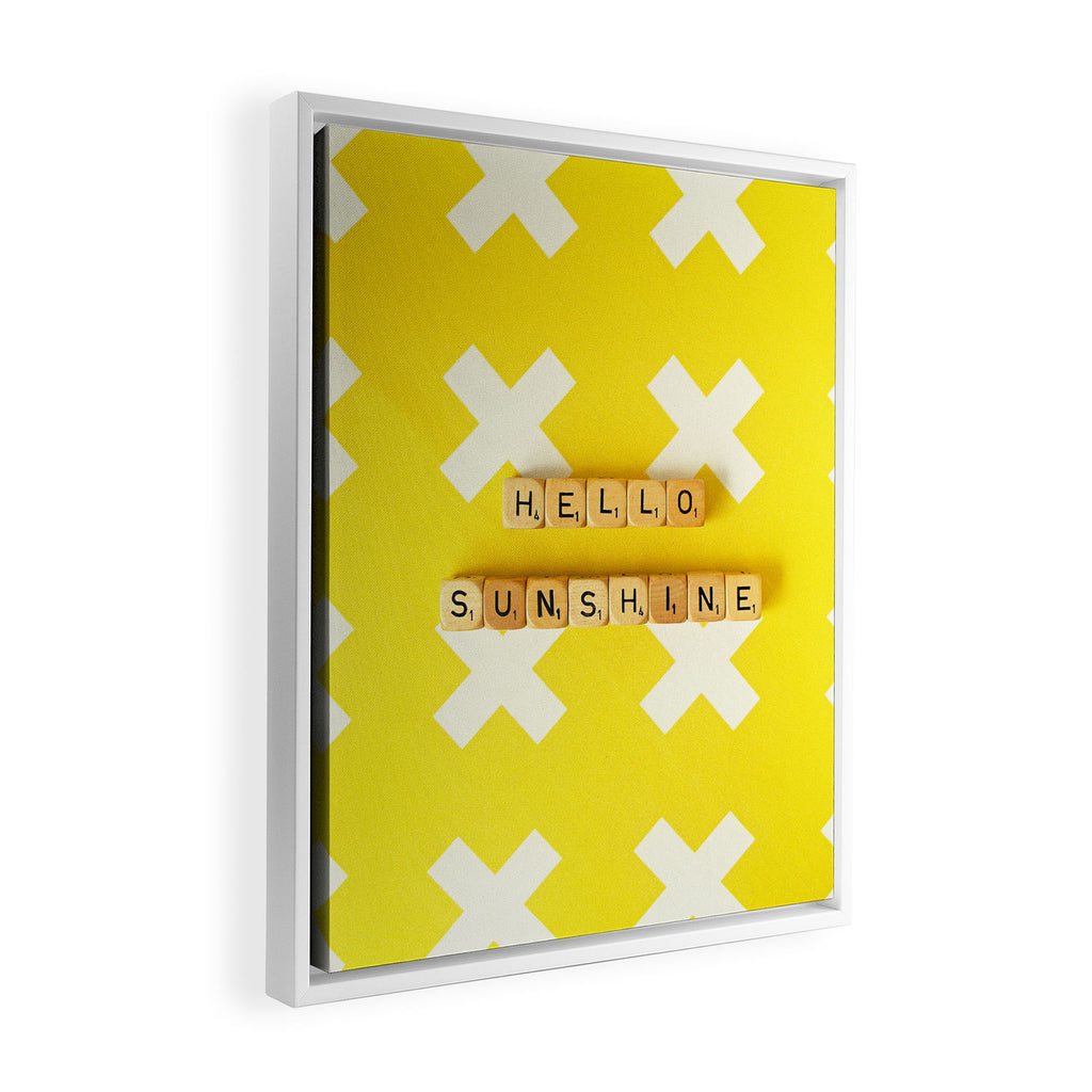 Hello Sunshine Scrabble Art Canvas Happee Monkee