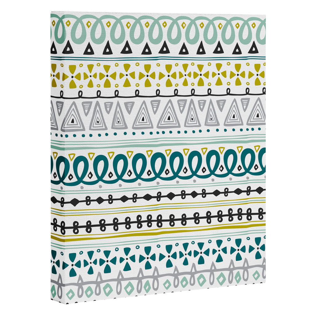 Boho Market Stripe Art Canvas Heather Dutton