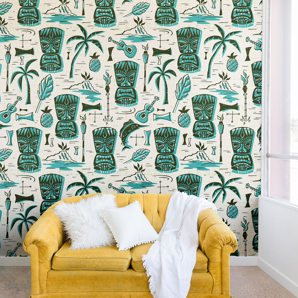 Tropical Tiki Wall Mural Heather Dutton