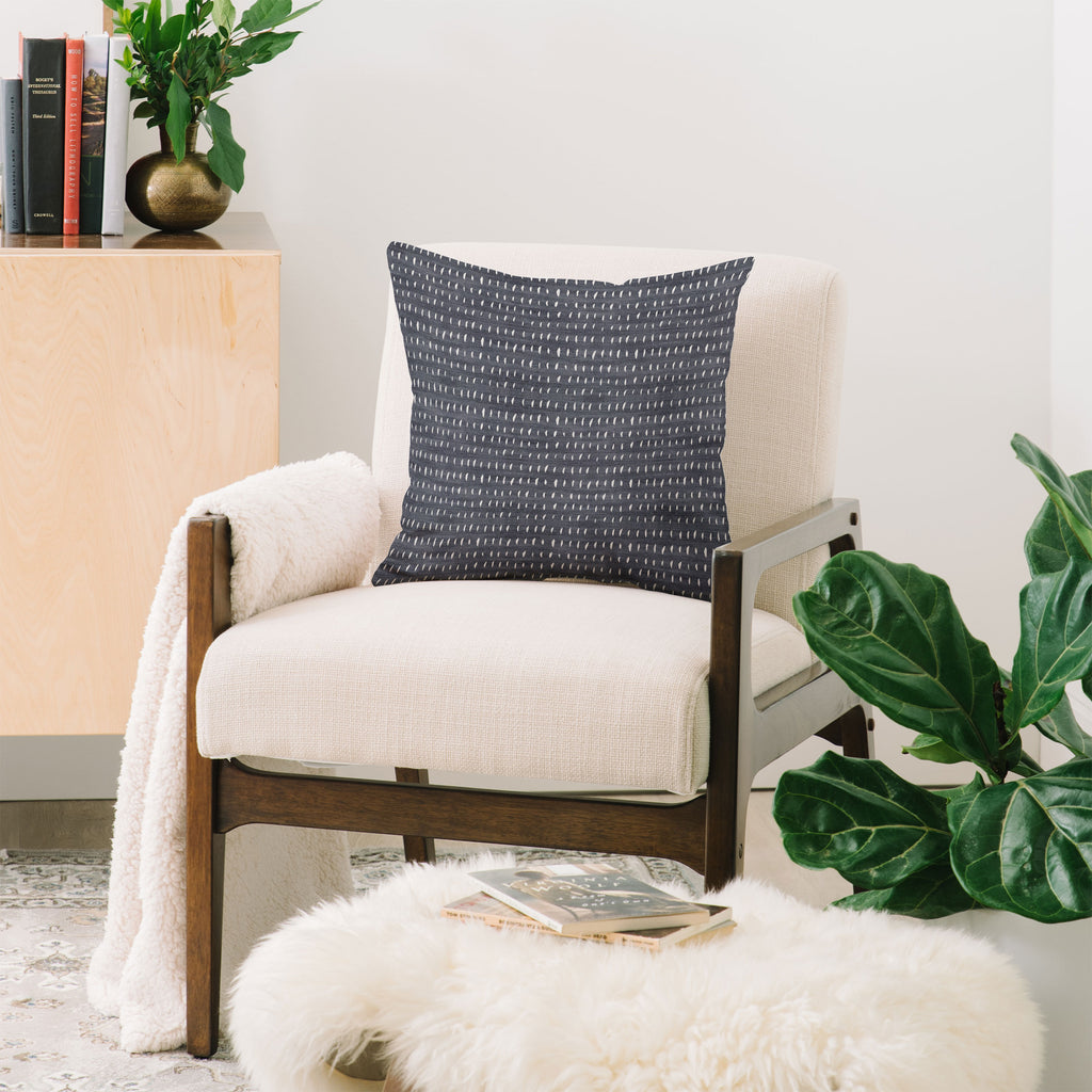 Bogo Denim Rain Throw Pillow Holli Zollinger