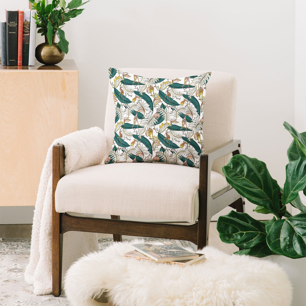 Orchid Garden Amora Throw Pillow Holli Zollinger