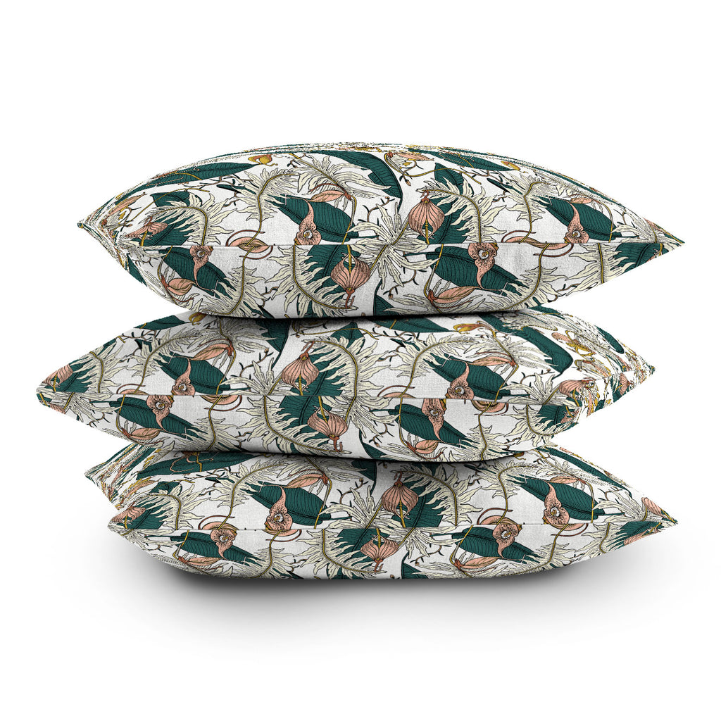 Orchid Garden Amora Throw Pillow Holli Zollinger