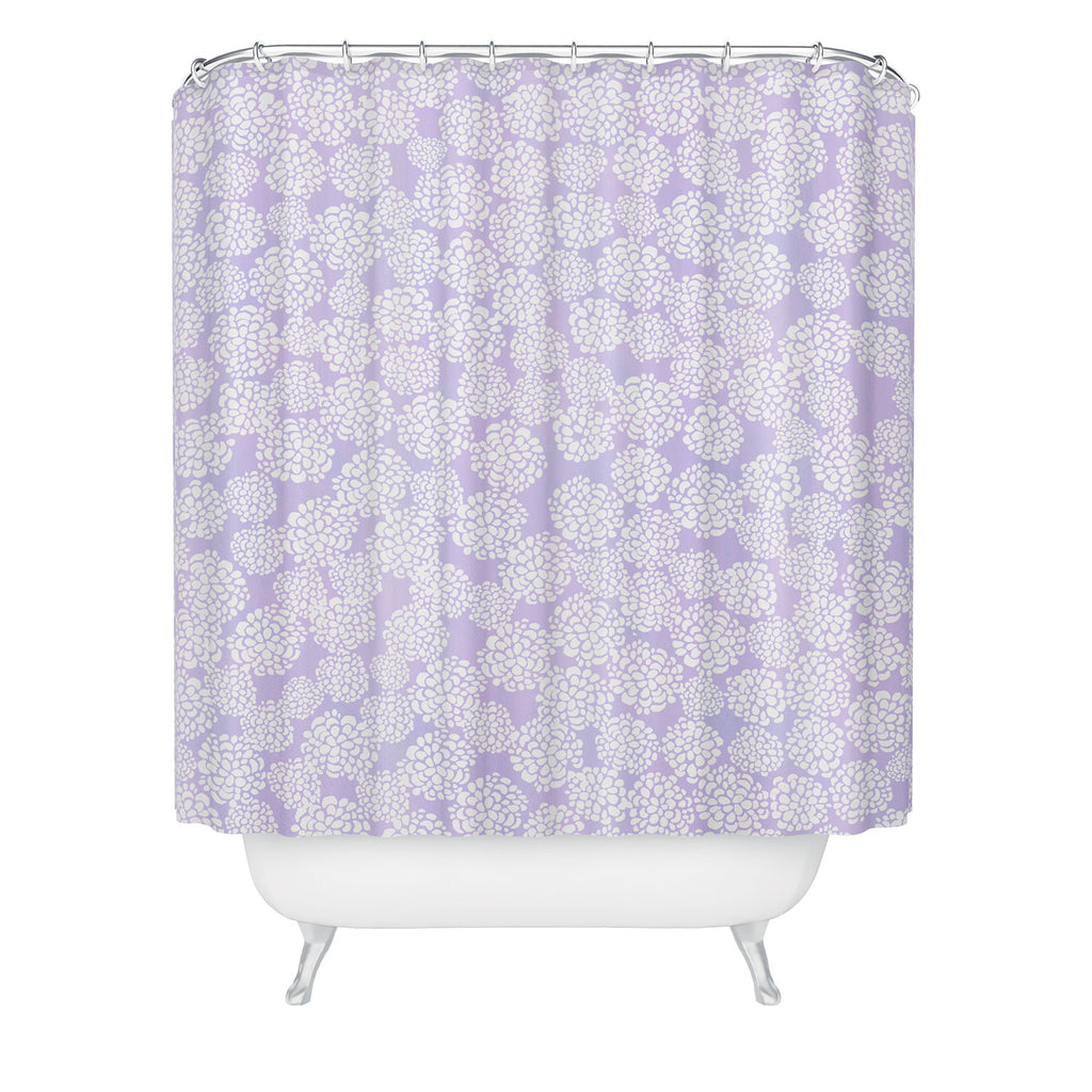 Dahlias In Periwinkle Shower Curtain Joy Laforme
