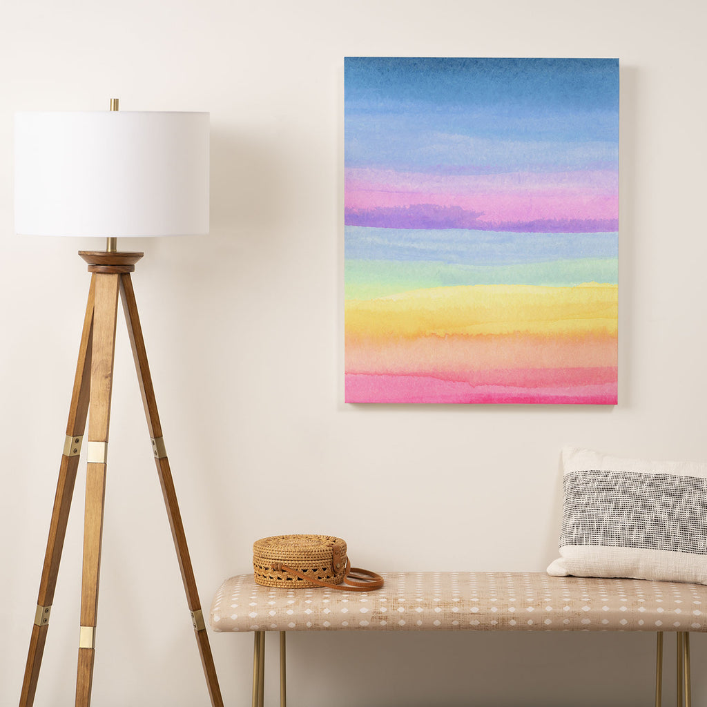 Rainbow Ombre Art Canvas Joy Laforme
