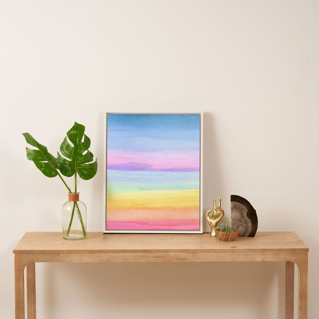 Rainbow Ombre Art Canvas Joy Laforme