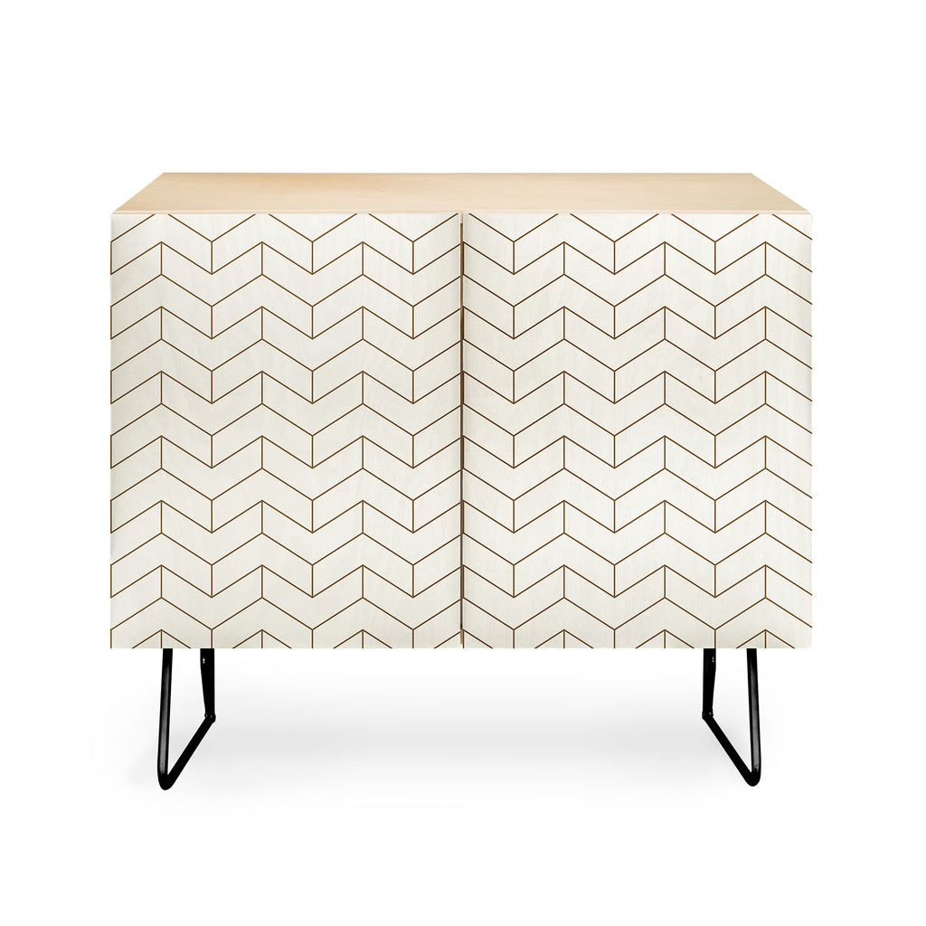 Simple Linear Geometry Cream Credenza June Journal