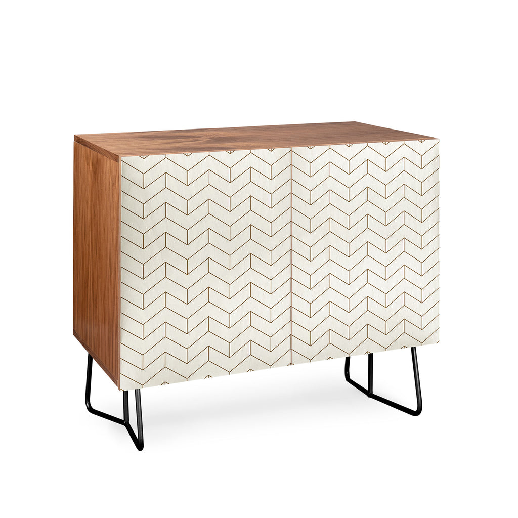Simple Linear Geometry Cream Credenza June Journal