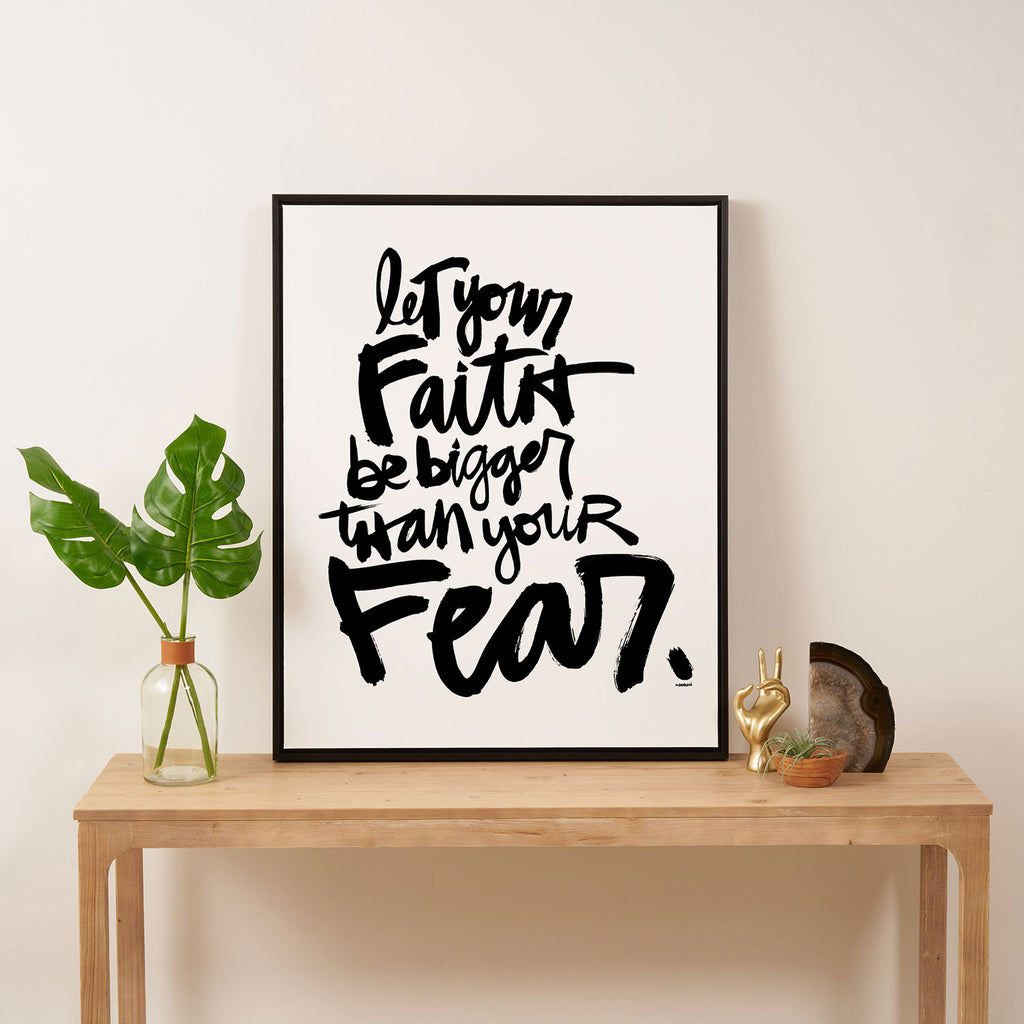 Let Your Faith Bw Art Canvas Kal Barteski