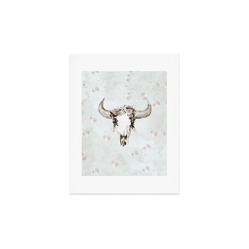 Romantic Boho Buffalo Iii Art Print Kangarui