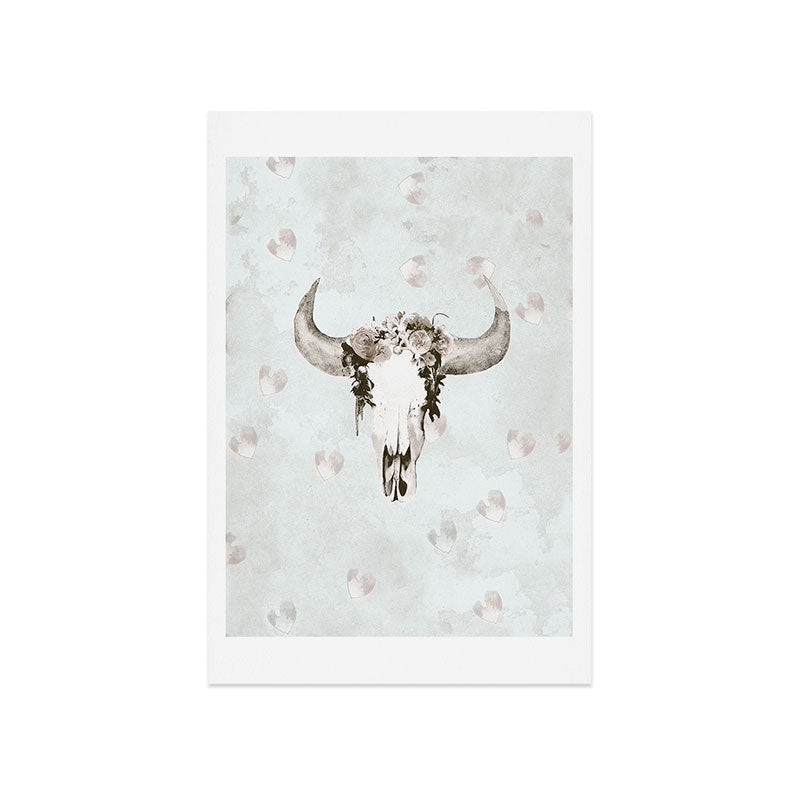 Romantic Boho Buffalo Iii Art Print Kangarui