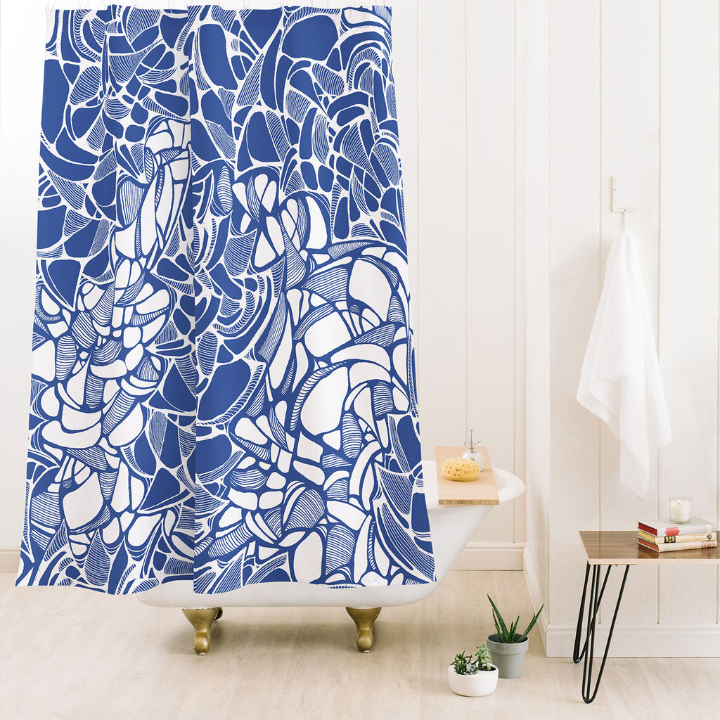 Carillon Periwinkle Shower Curtain Karen Harris