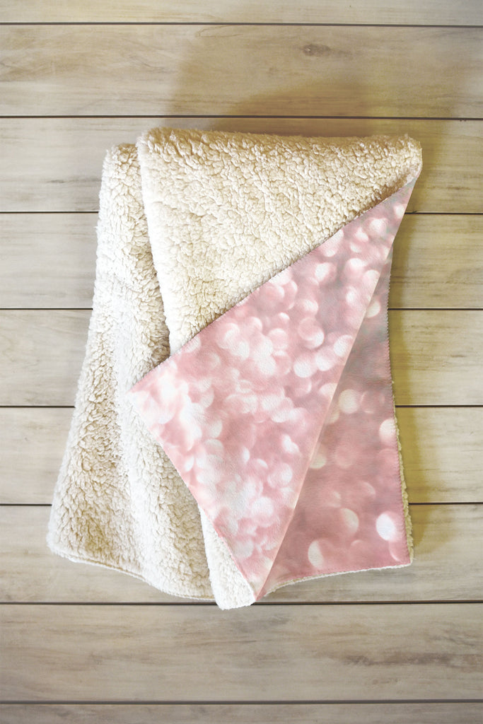 Girly Pink Snowfall Fleece Throw Blanket Lisa Argyropoulos