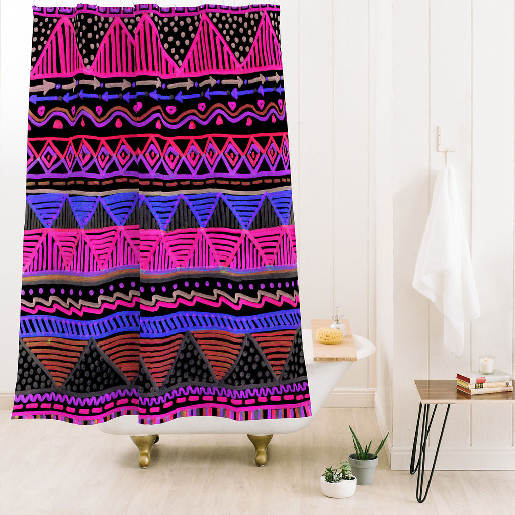 Ocean T Neon Shower Curtain Lisa Argyropoulos