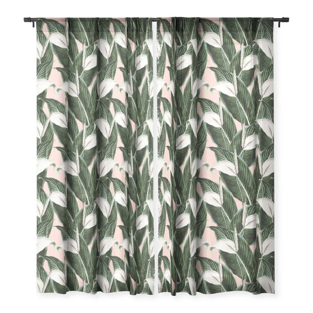 Sweet Floral Desert Sheer Window Curtain Marta Barragan Camarasa