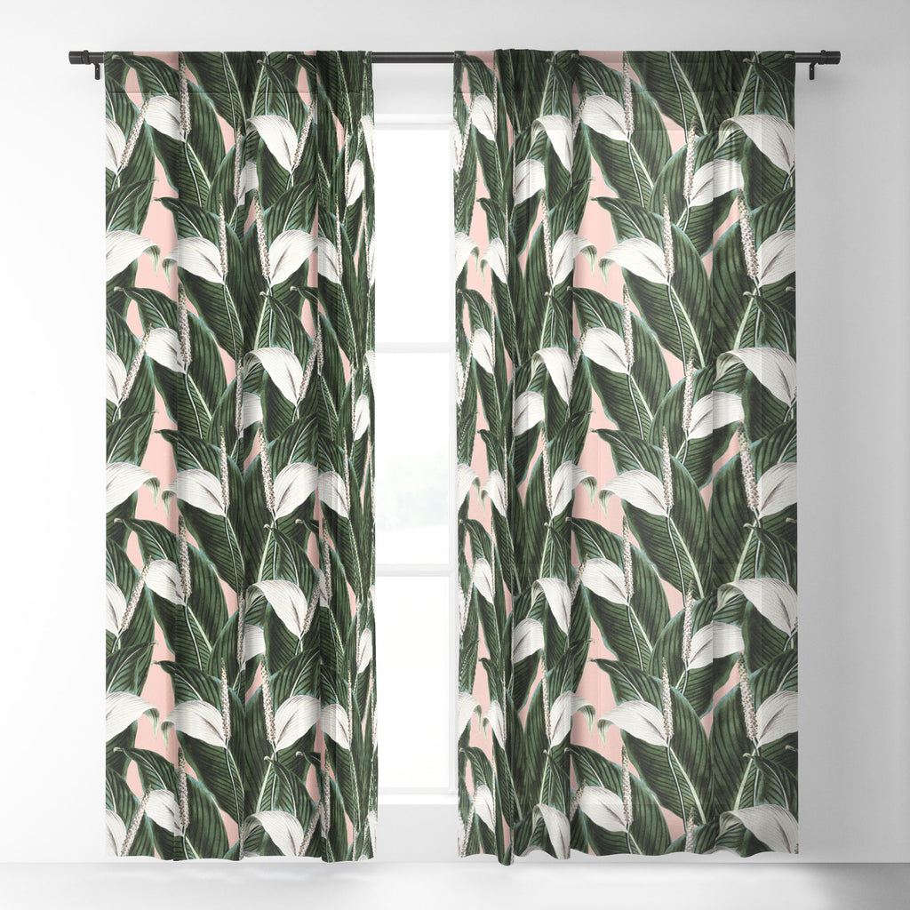 Sweet Floral Desert Sheer Window Curtain Marta Barragan Camarasa